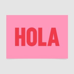 Hola Printable Wall Poster - Etsy