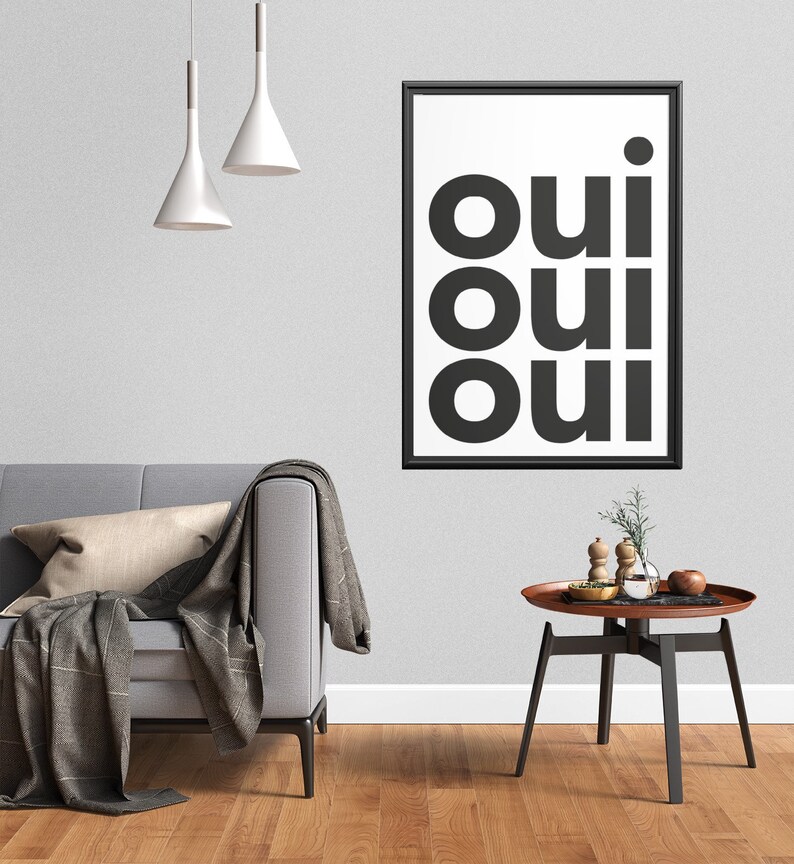 Oui Oui Oui Poster, Modern French Print (digital Download) - Etsy