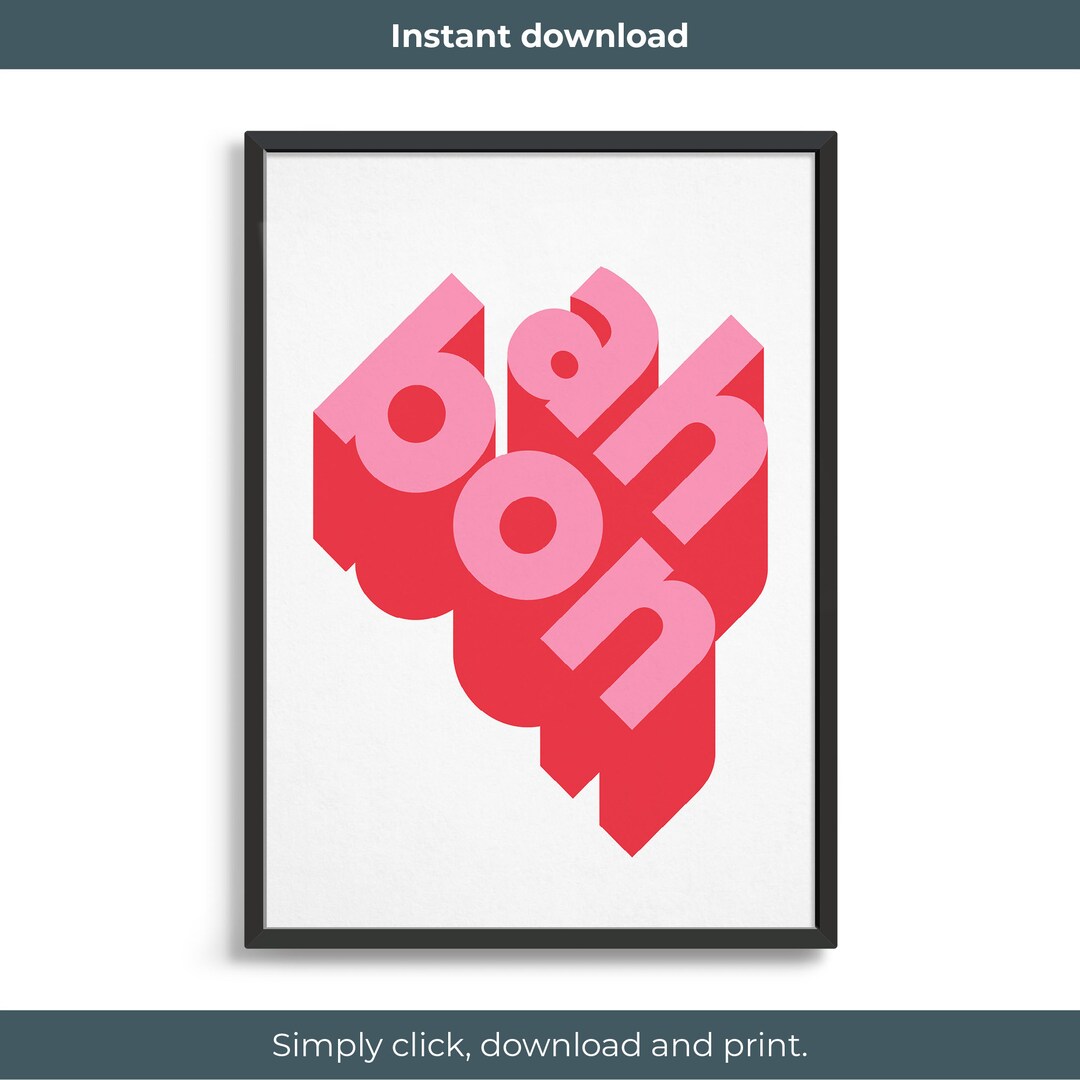 Ah Bon Print at Home Poster - Etsy