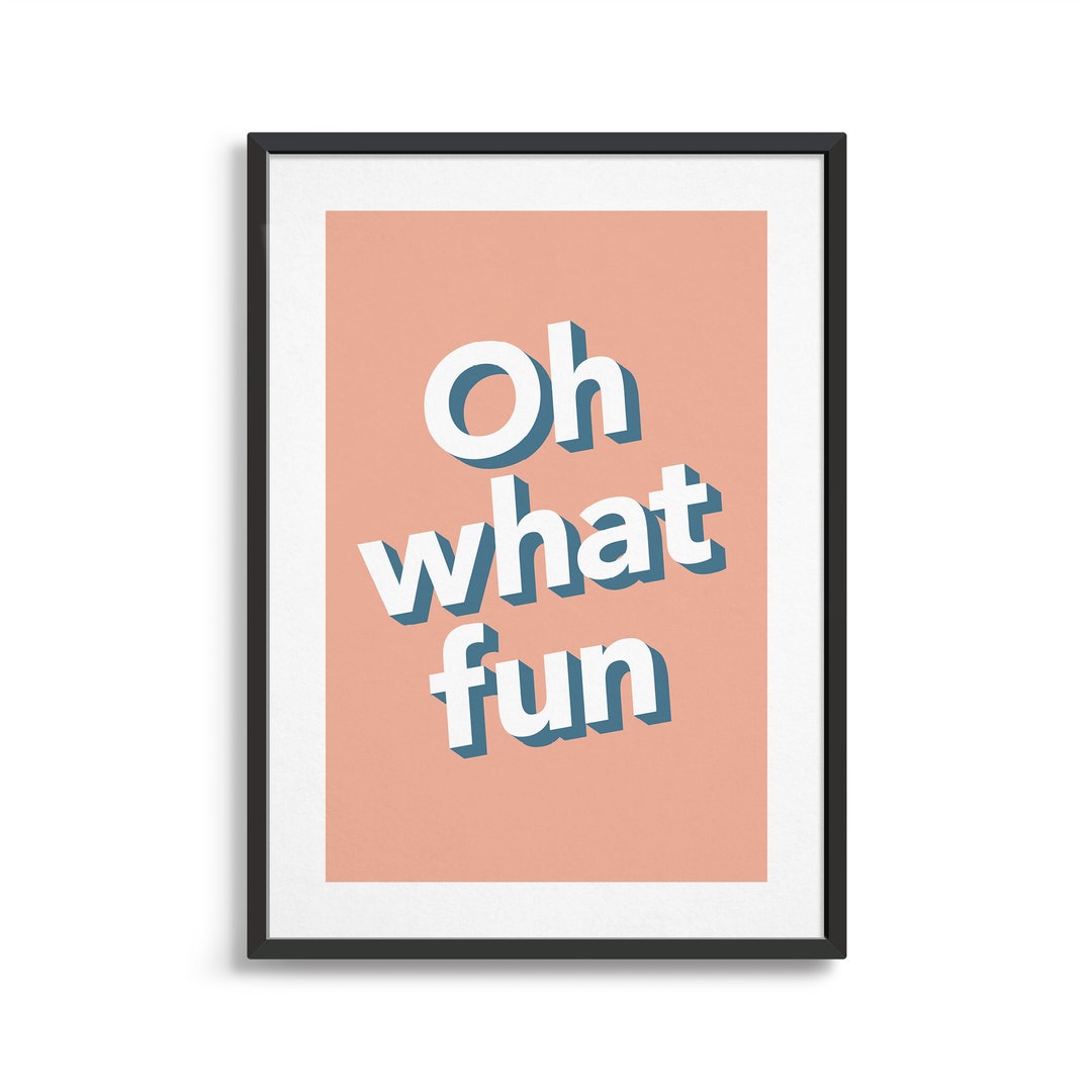 Oh What Fun Printed Wall Art | Gallery Wall Decor - Etsy UK