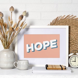 Hope Poster | Printable Modern Wall Art | Digital Download - Etsy