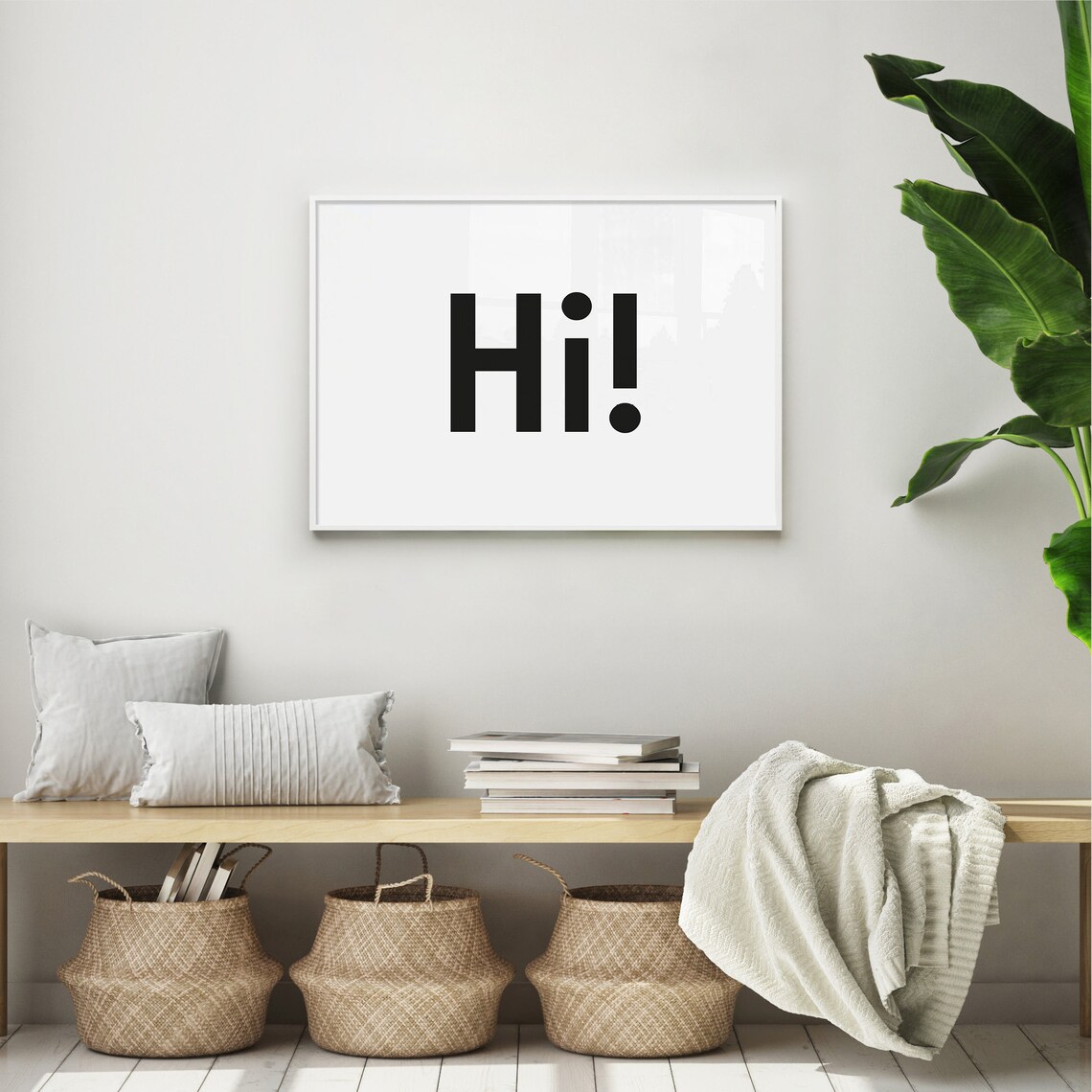 Hi Poster Printable Modern Wall Art - Etsy UK