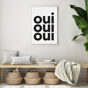 Printable Modern Wall Art / Oui Oui Oui Poster - Etsy