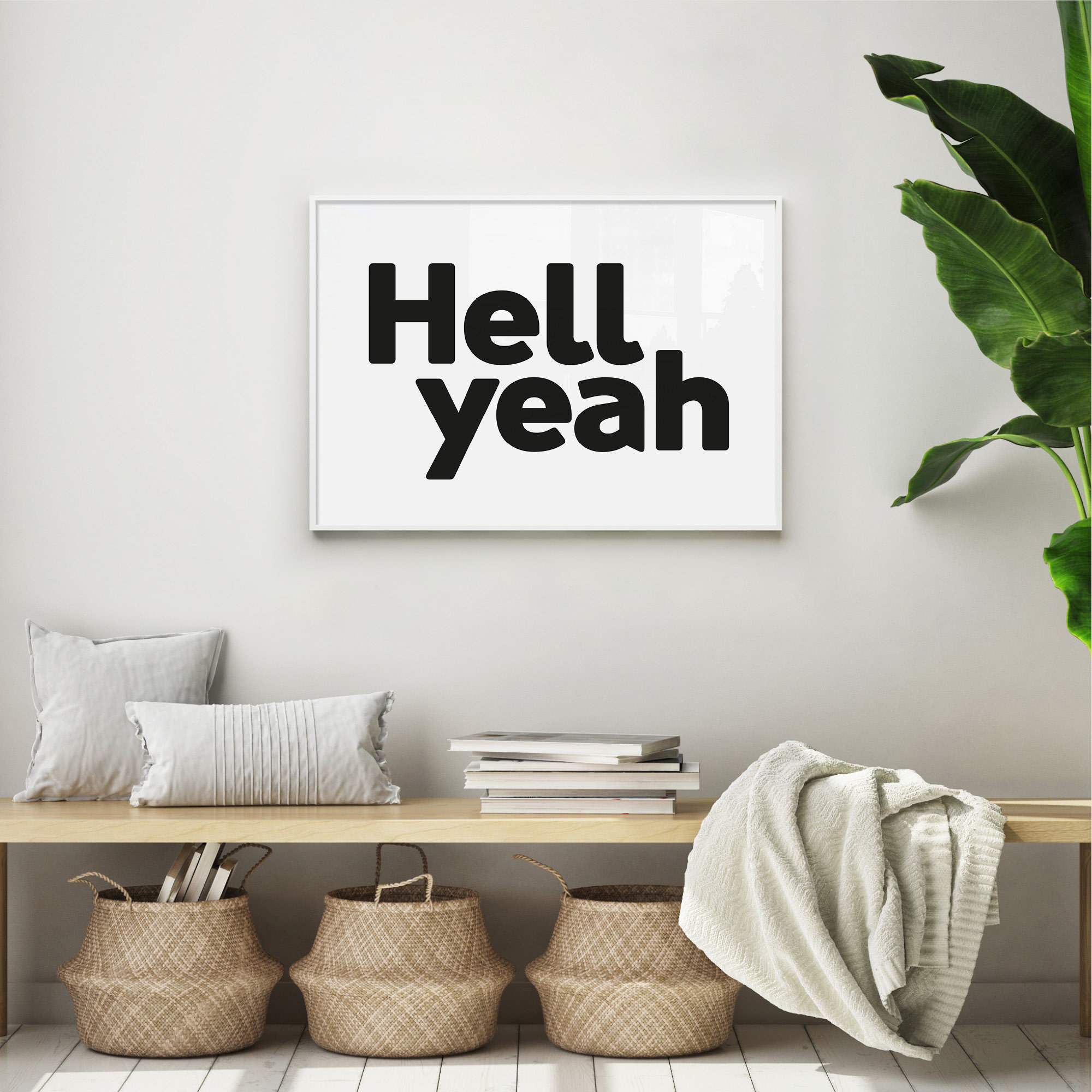 Hell Yeah Poster Printable Modern Wall Art Digital Download - Etsy