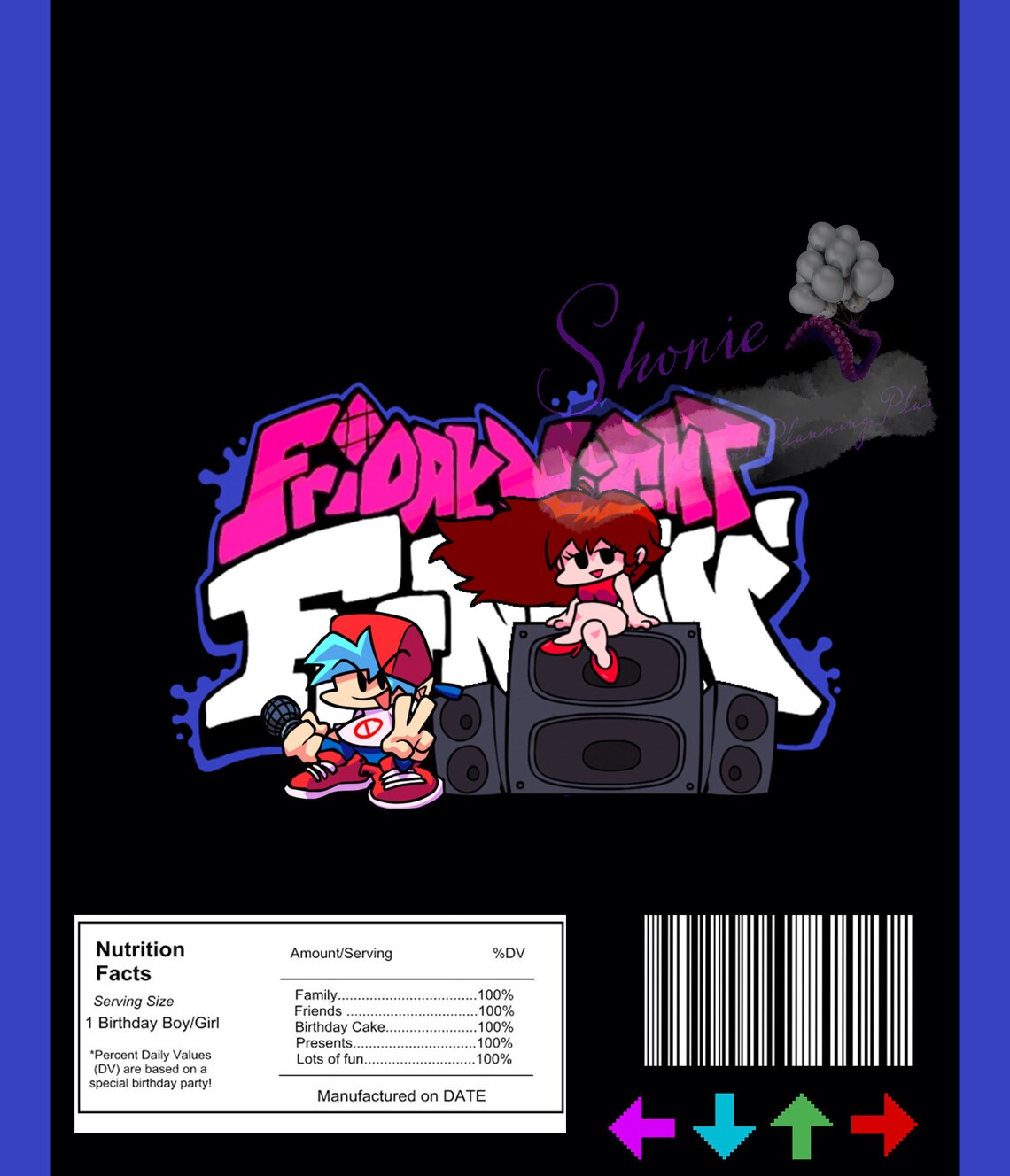 Friday Night Funkin Chocolate Bar Wrapper- INSTANT DOWNLOAD - Etsy UK