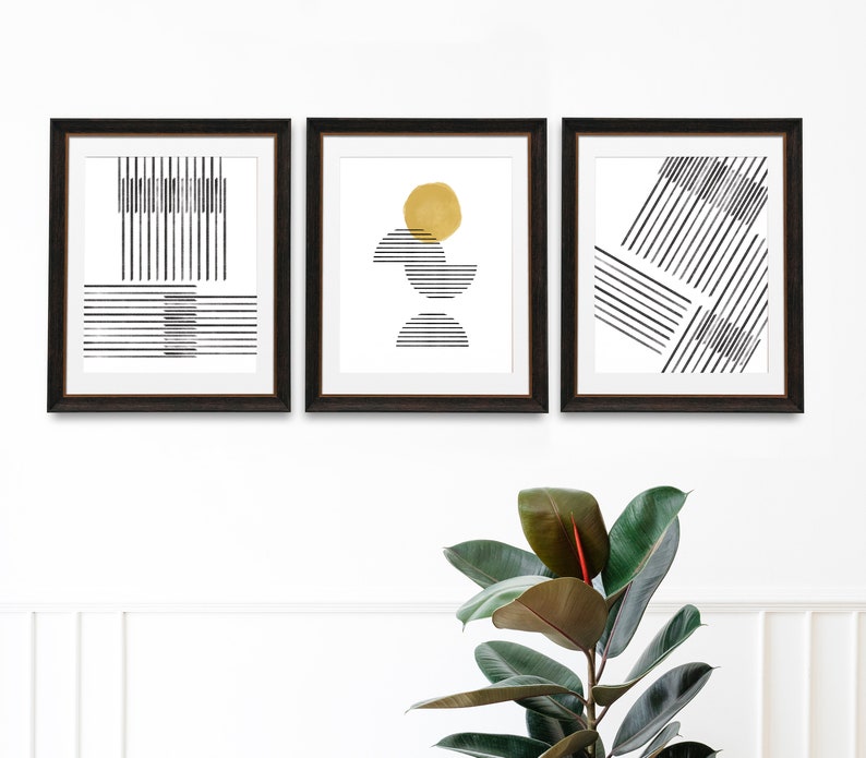 Set of 3 Prints Minimalist Art, Line Art Set, Abstract Prints Printable ...