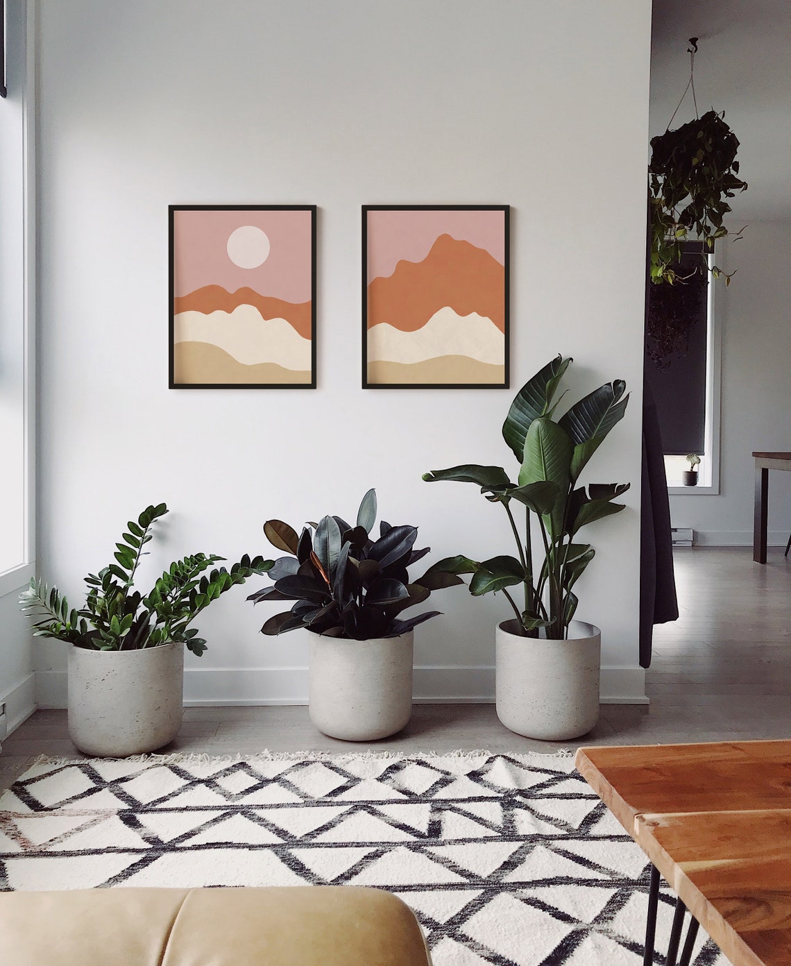 Landscape Wall Art Set Landscape Painting Set of 2 Prints - Etsy