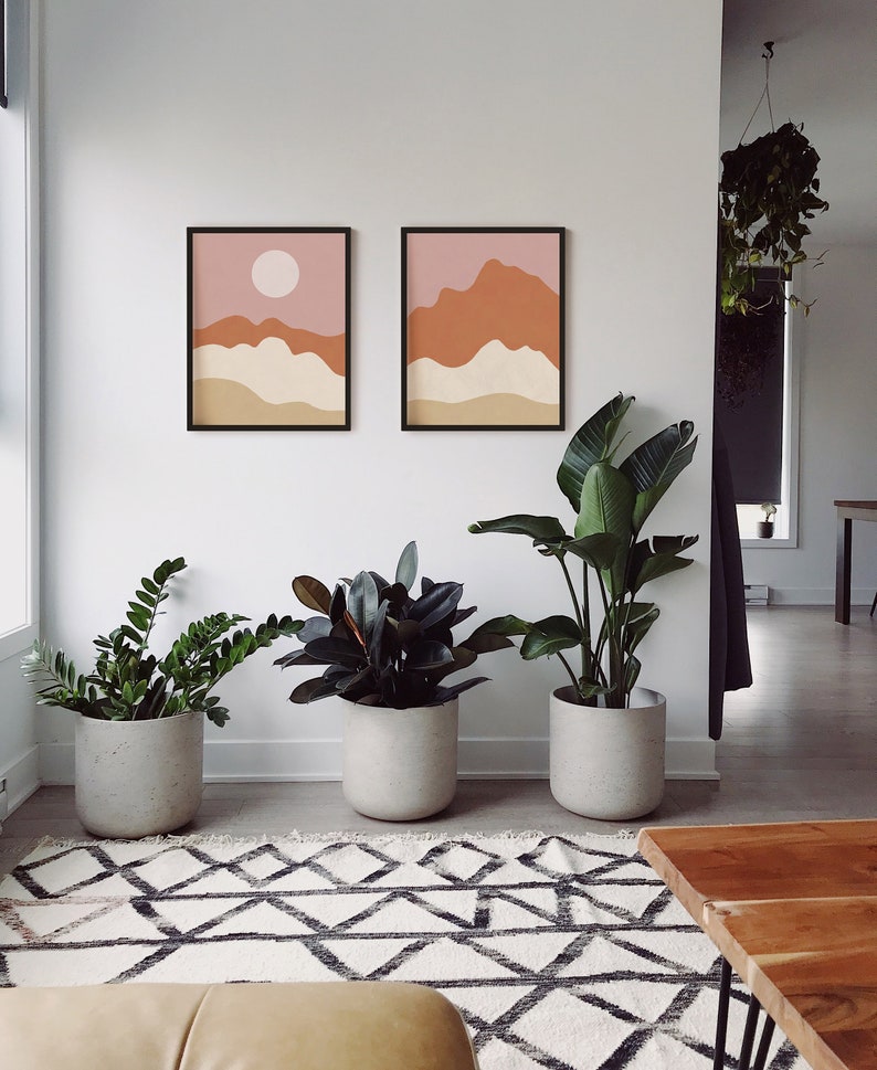 Landscape Wall Art Set Landscape Painting Set of 2 Prints - Etsy