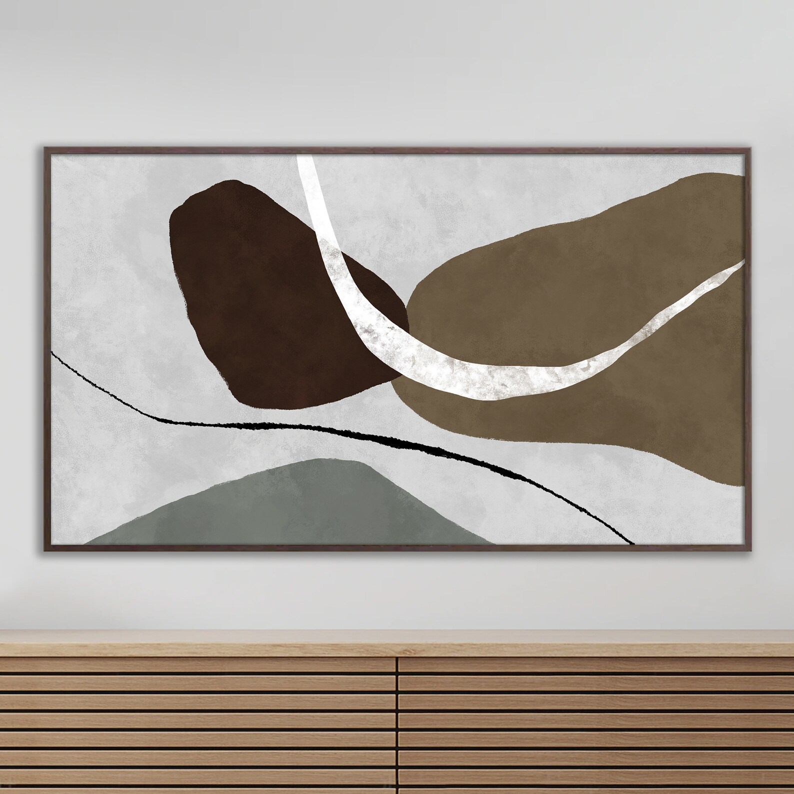 Samsung Tv Frame Art, Abstract Modern Wallpaper, Earth Tones Art for Tv ...