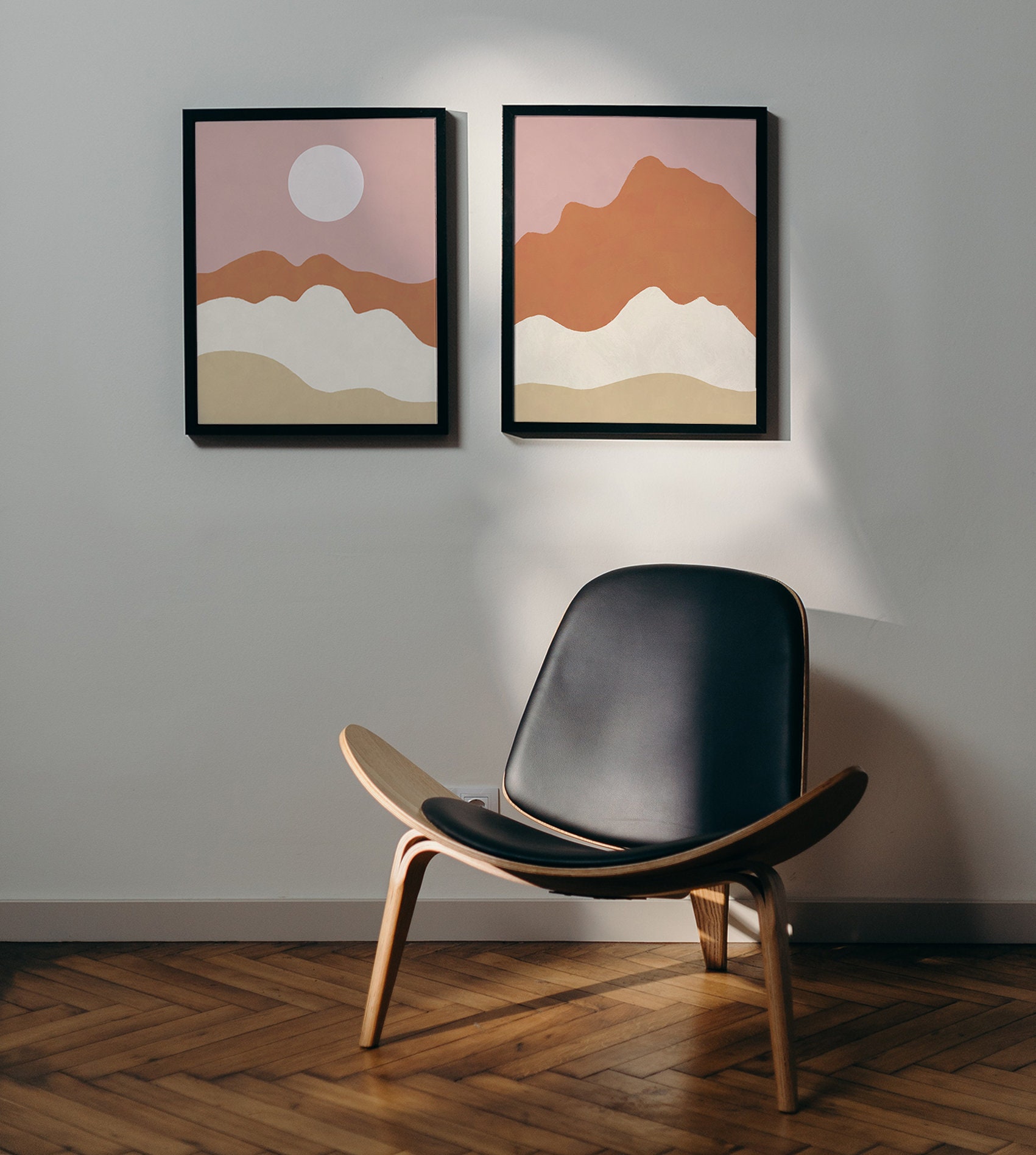 Landscape Wall Art Set Landscape Painting Set of 2 Prints - Etsy