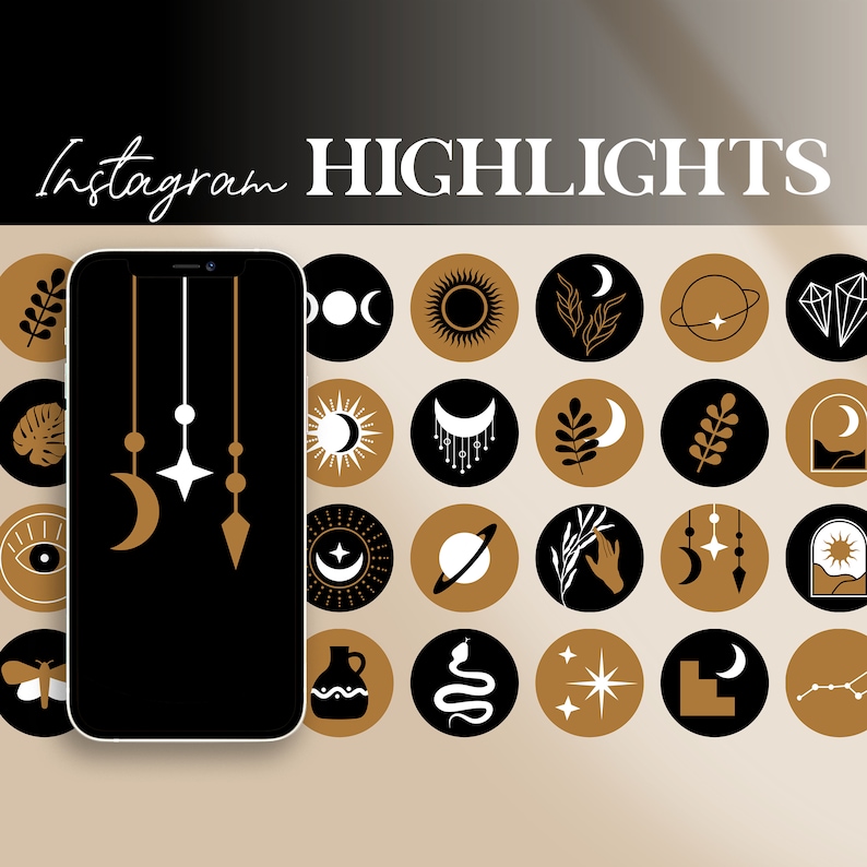 Celestial Instagram Story Highlight Covers, Magical Business Instagram ...