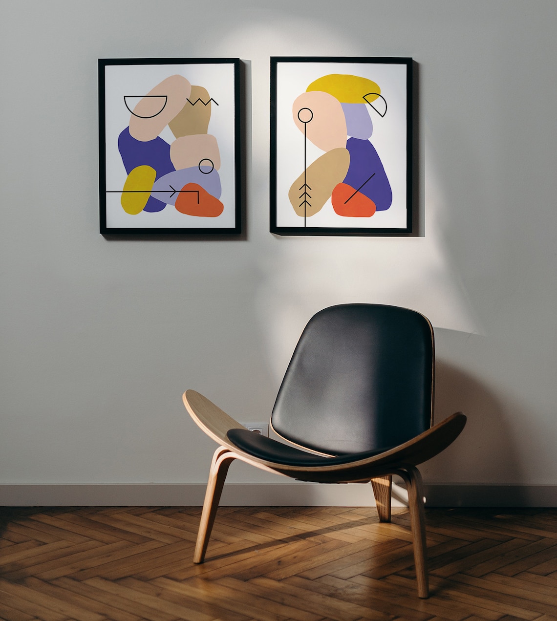 Set of Two Art Prints Colorful Wall Art Colorful Art Prints | Etsy