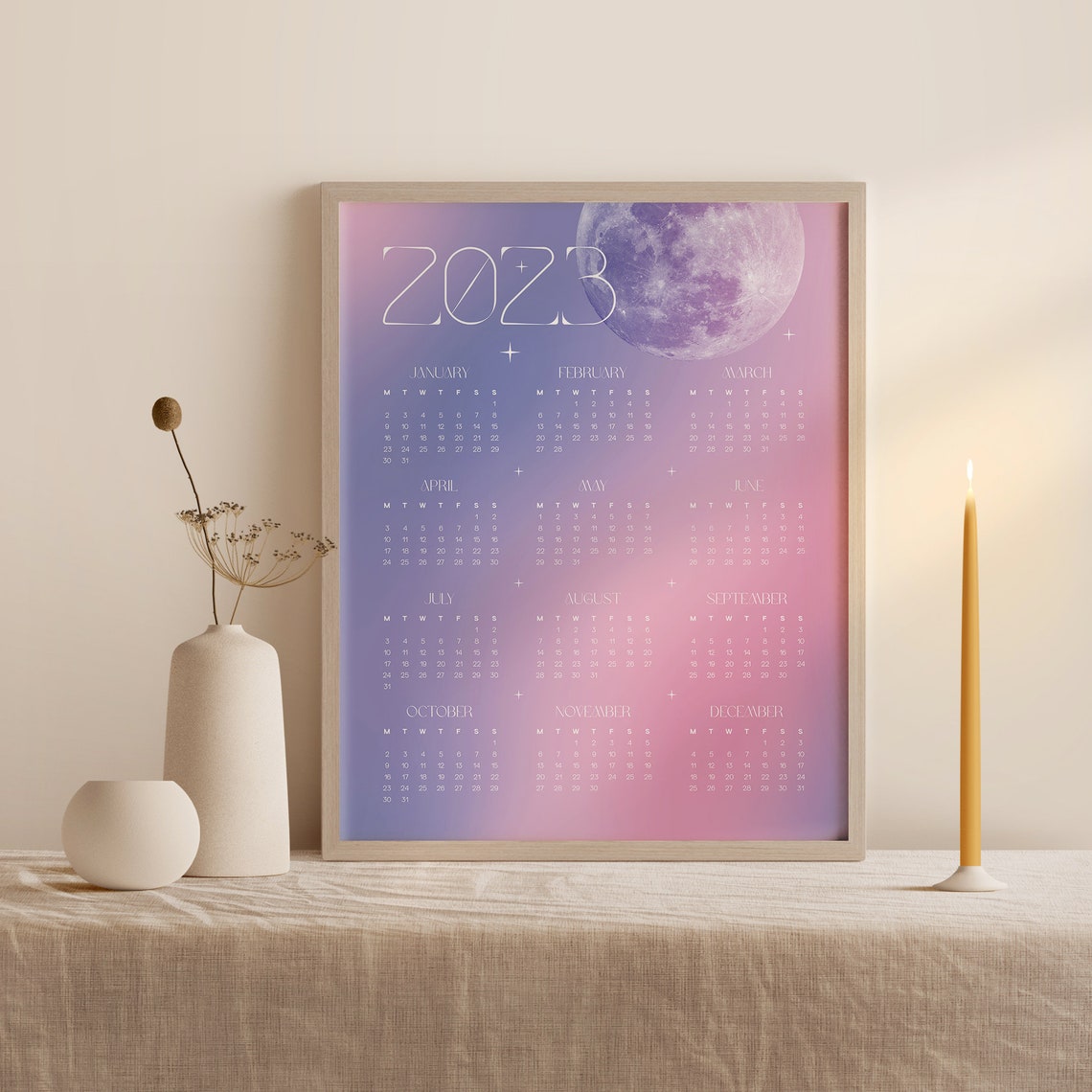 2023 Calendar Printable Wall Calendar Yearly Calendar - Etsy