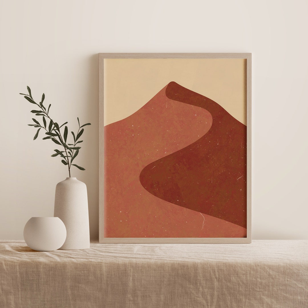 Abstract Landscape Print, Desert Print, Desert Wall Art, Landscape Wall ...