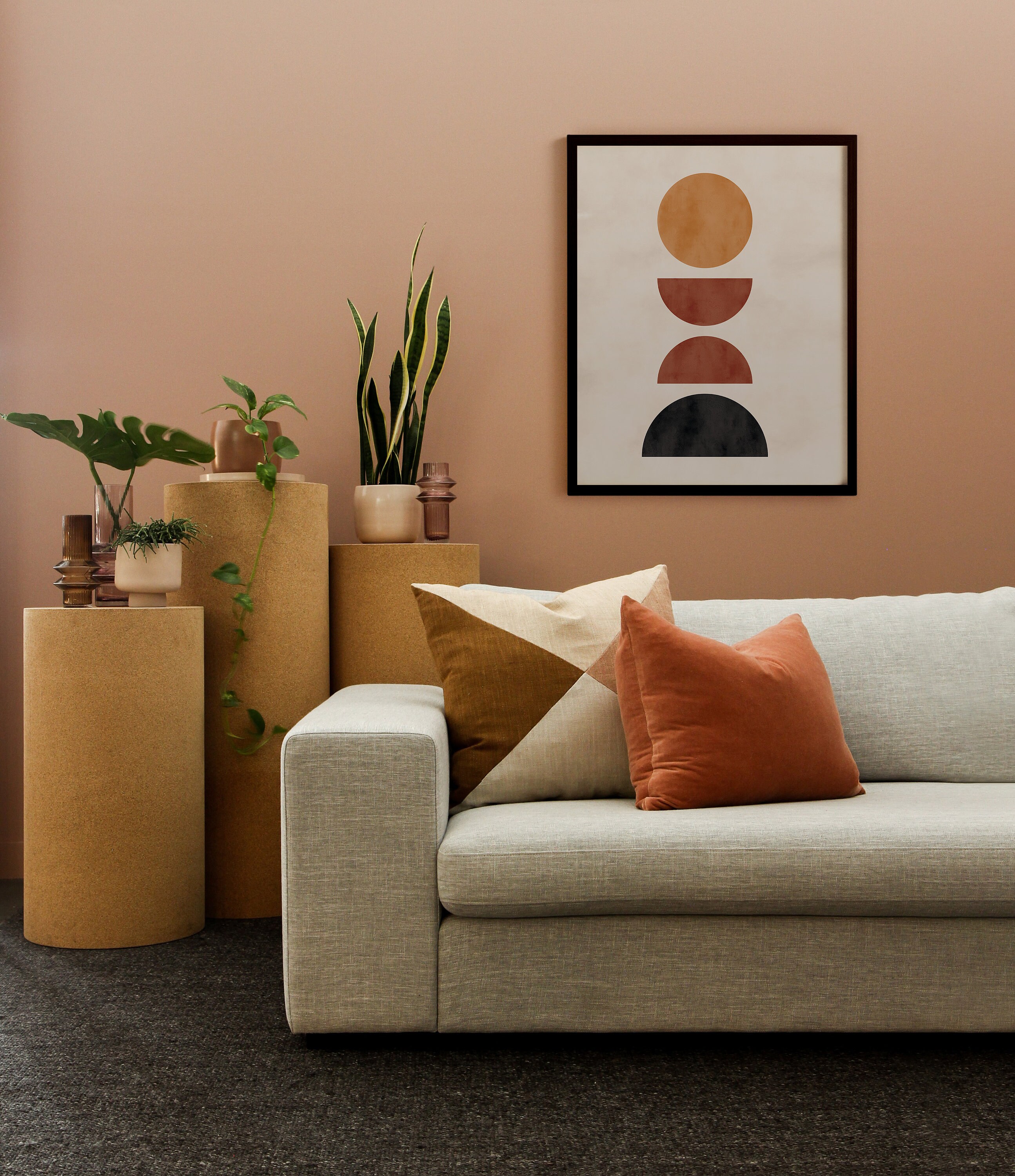Balance Shape Art, Geometric Shapes, Balance Print, Earth Tones Art ...