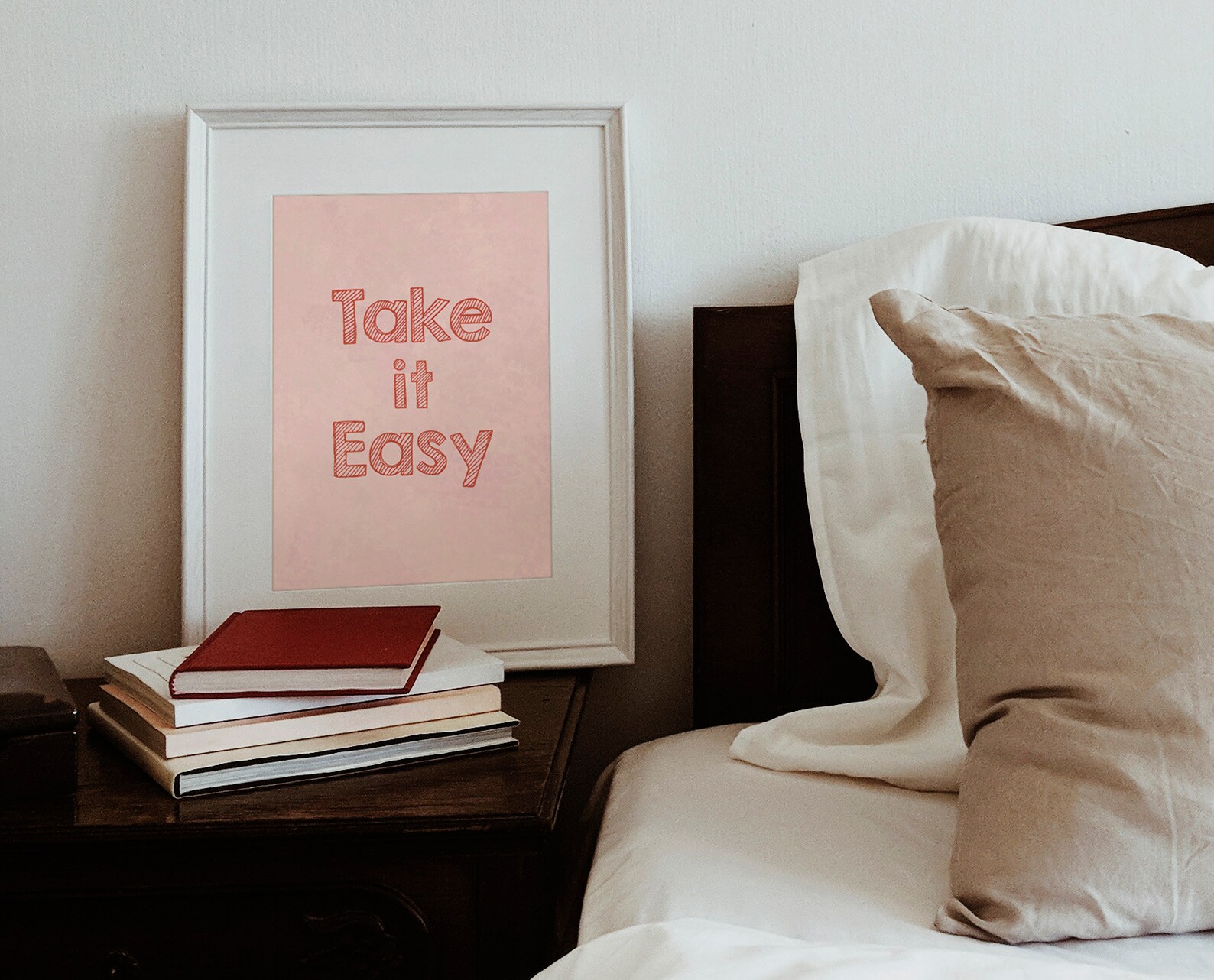 Take It Easy Print Take It Easy Poster Motivational Quote | Etsy