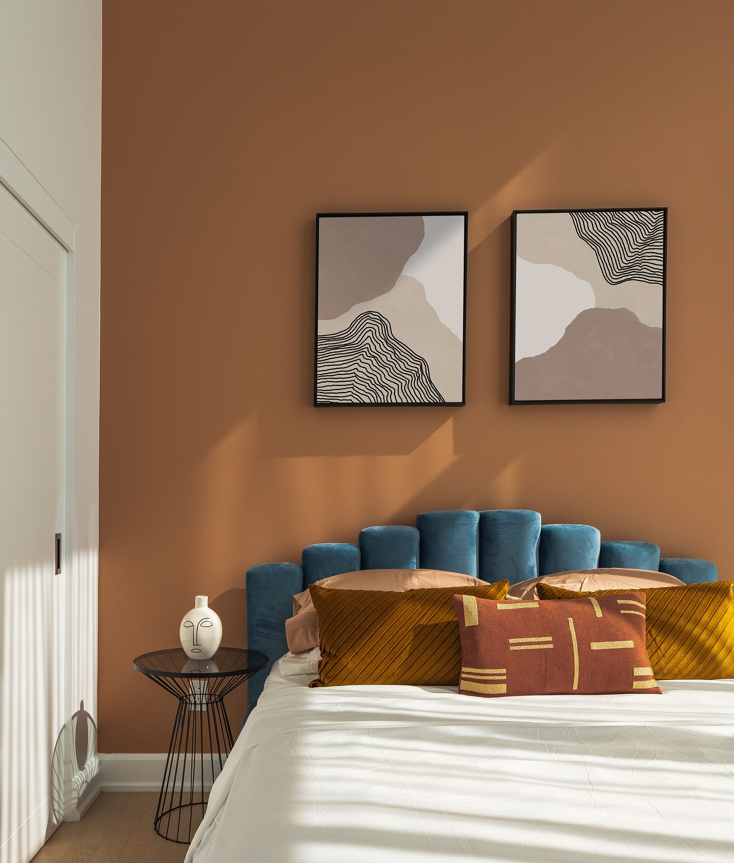 Earth Tone Abstract Art Set of 2 Prints Abstract Wall Art - Etsy
