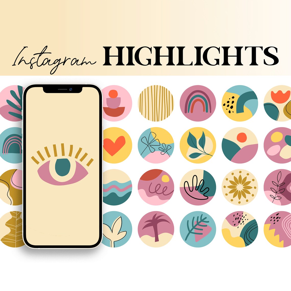 Colorful Instagram Highlight Covers Bright Colorful - Etsy