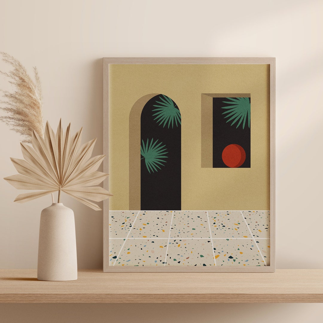 Architectural Print, Terrazzo Wall Art, Terrazzo Print, Architectural ...