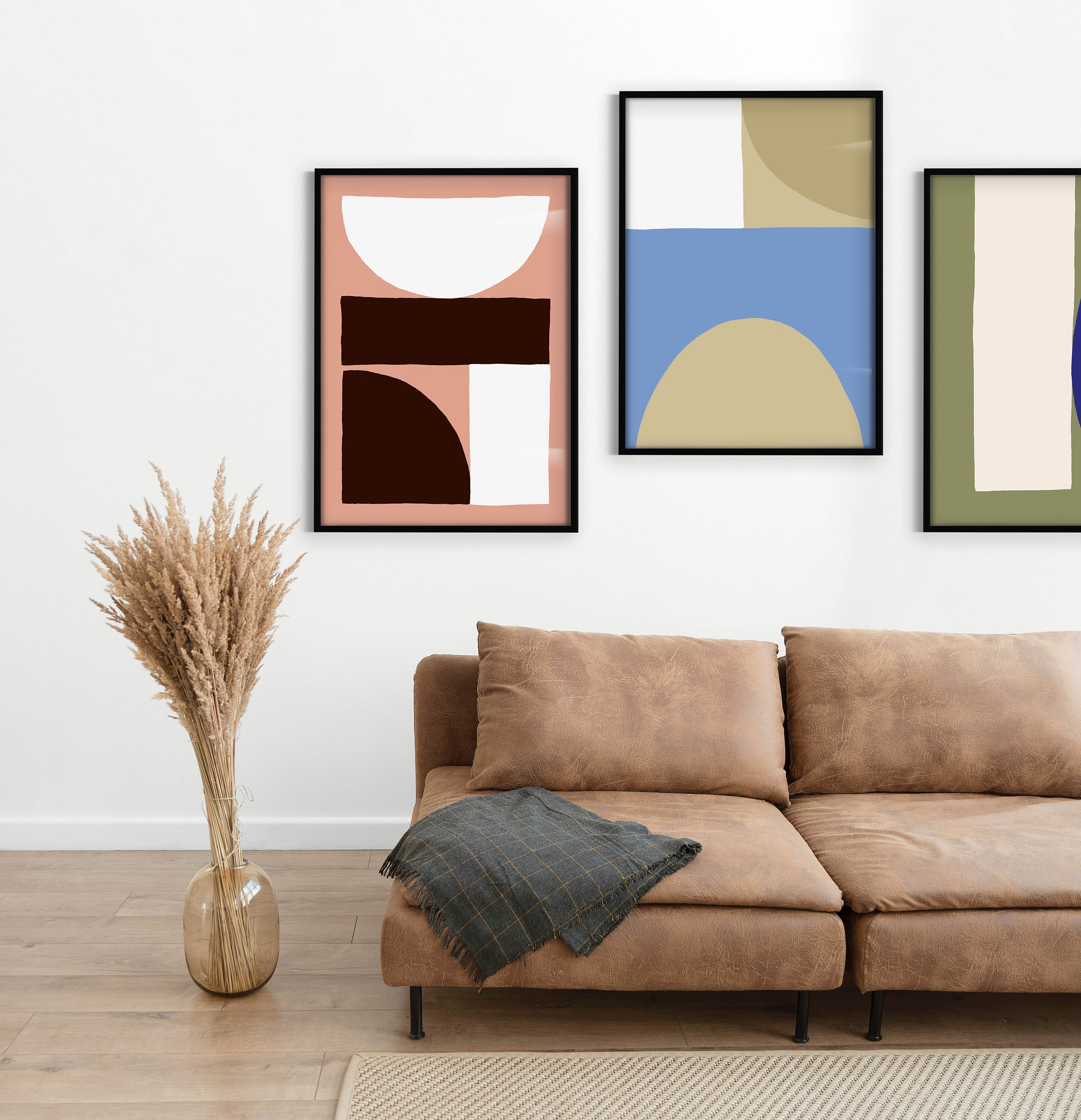 Set of 3 Colorful Geometric Art Prints Modern Wall Decor - Etsy