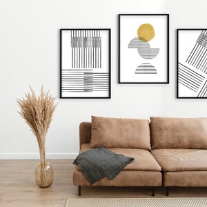 Set of 3 Prints Minimalist Art, Line Art Set, Abstract Prints Printable ...