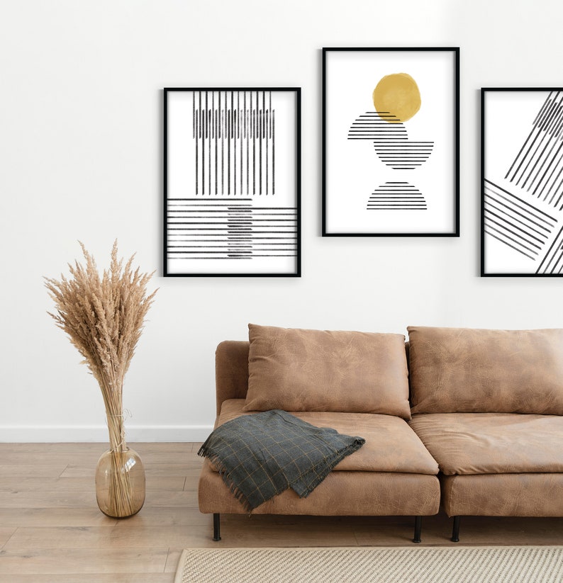 Set of 3 Prints Minimalist Art, Line Art Set, Abstract Prints Printable ...