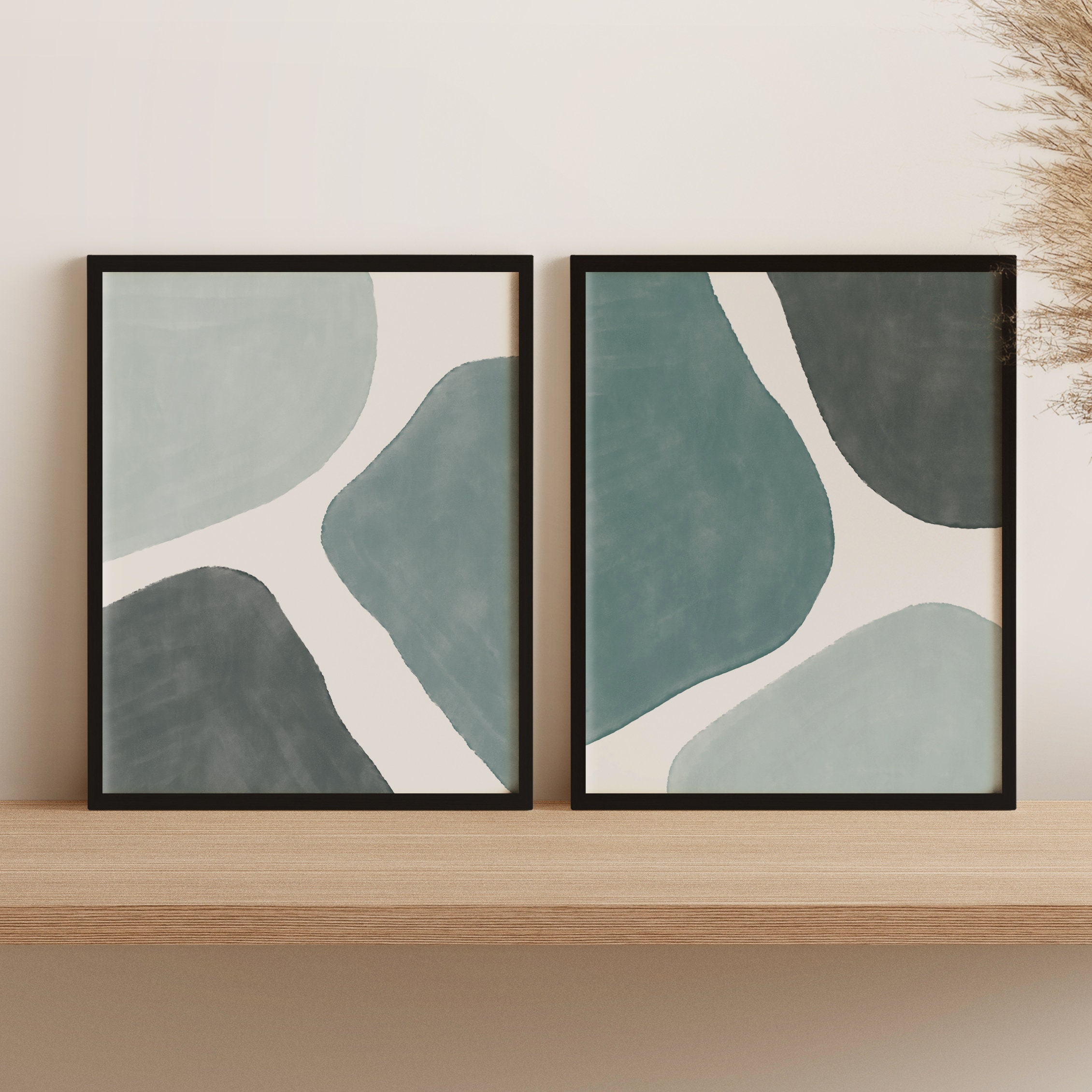 Blue Abstract Painting Modern Art Contemporary Print - Etsy