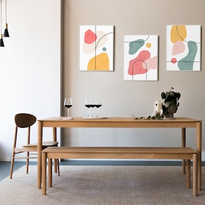 Colorful Abstract Art, Abstract Set of 3 Prints, Colorful Printable ...