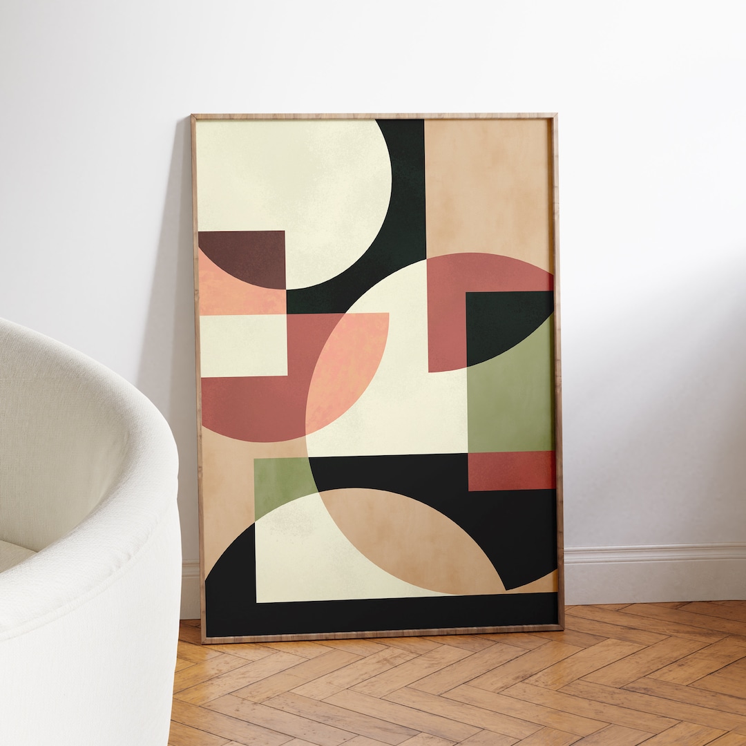 Colorful Geometric Print, Color Block Art, Colorful Art Print, Modern ...