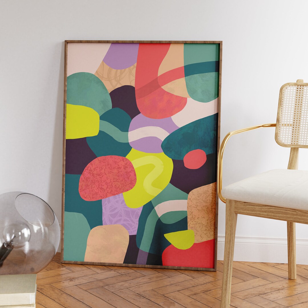 Colorful Abstract Wall Art, Contemporary Art Print, Color Blocks ...