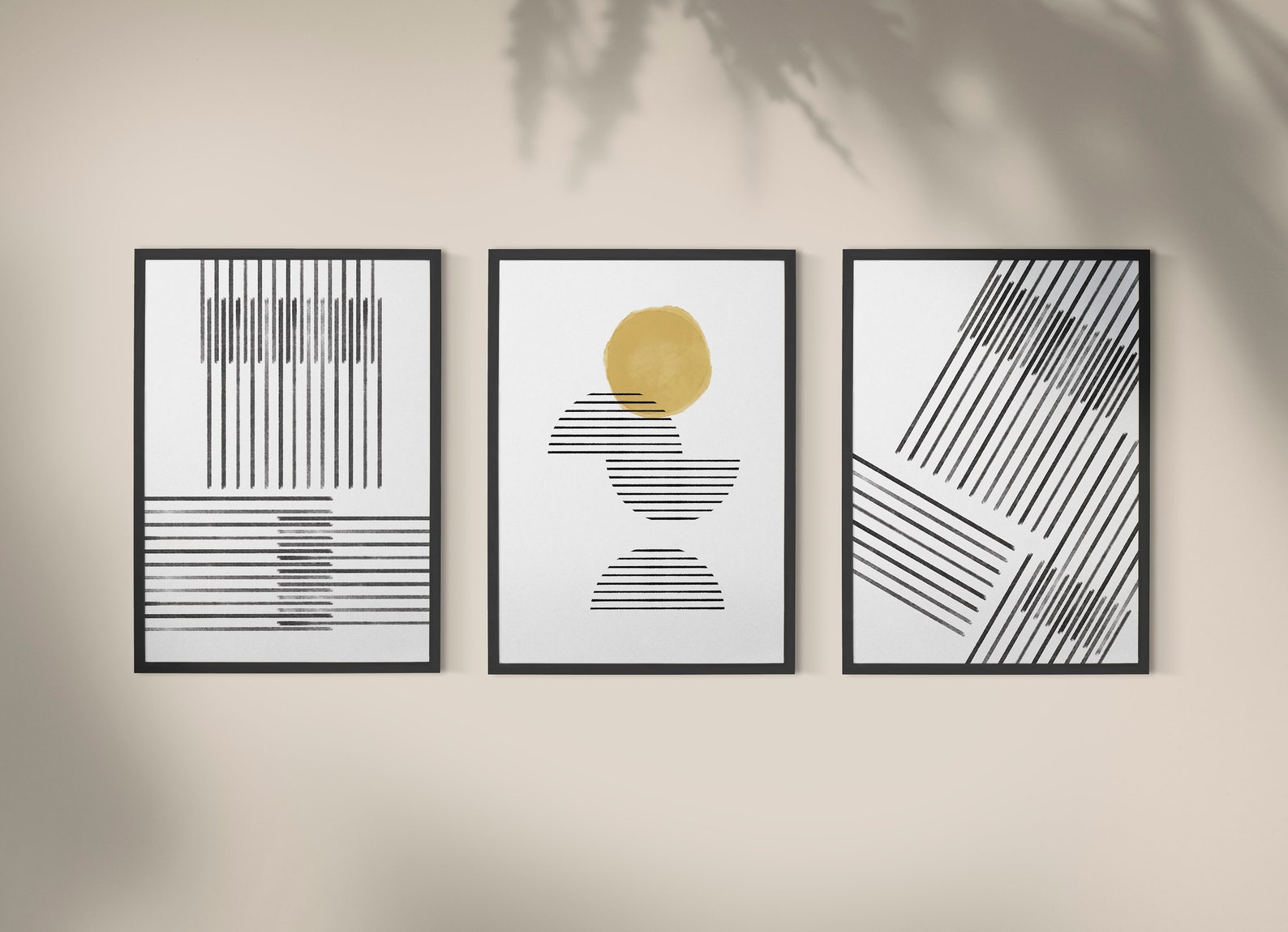Set of 3 Prints Minimalist Art, Line Art Set, Abstract Prints Printable ...