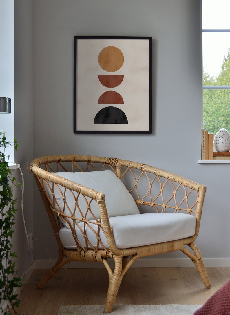 Balance Shape Art, Geometric Shapes, Balance Print, Earth Tones Art ...