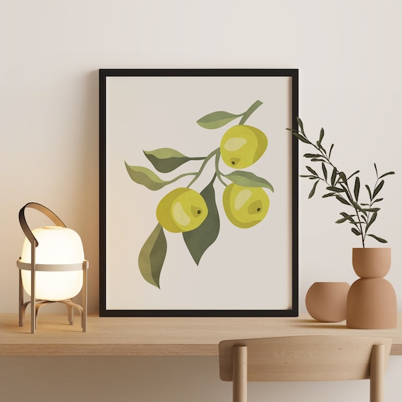 Lemon Botanical Print Lemon Wall Art Botanical Wall Art | Etsy