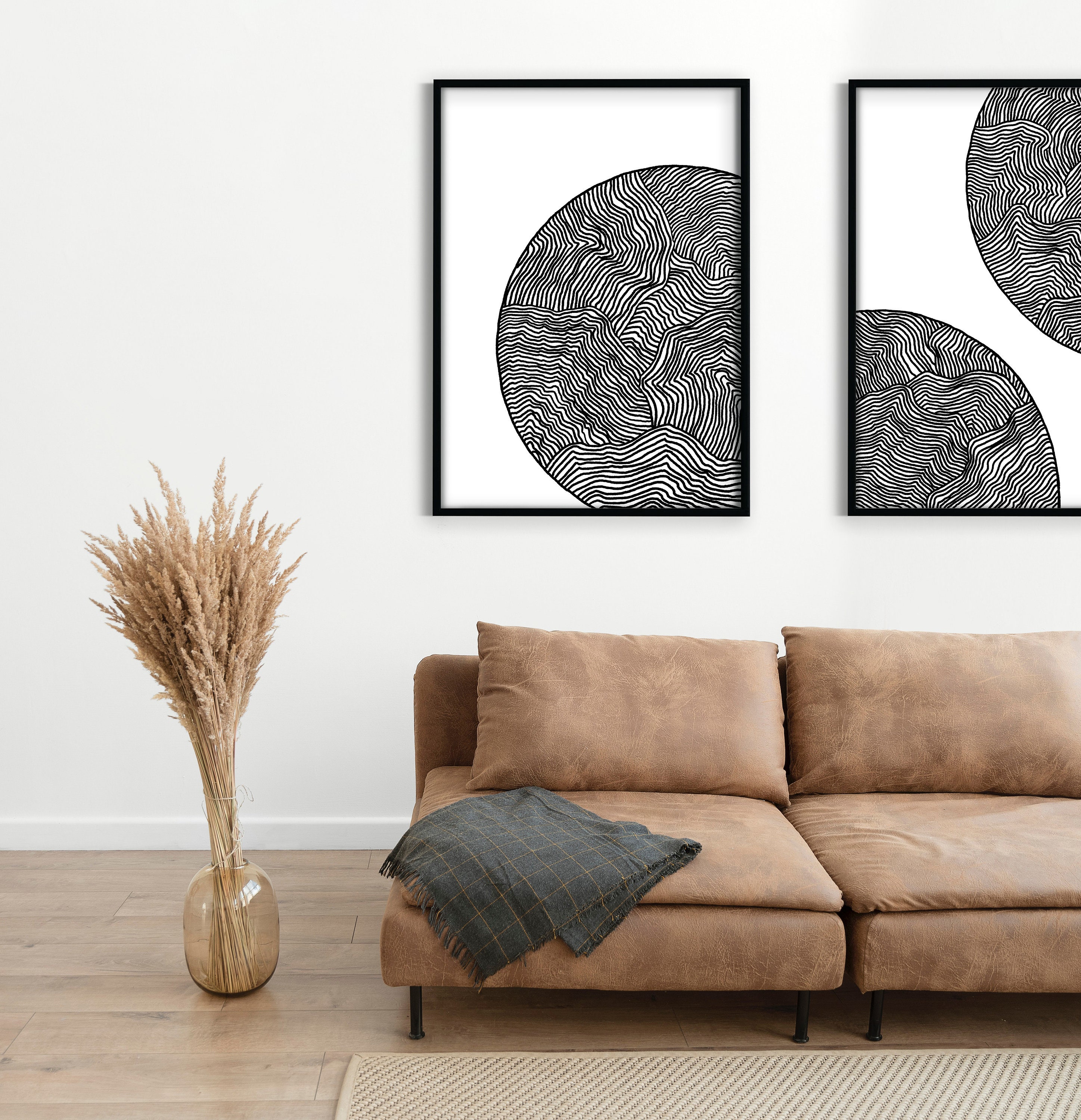 Line Art Prints Set of 2 Prints Abstract Line Drawing | Etsy