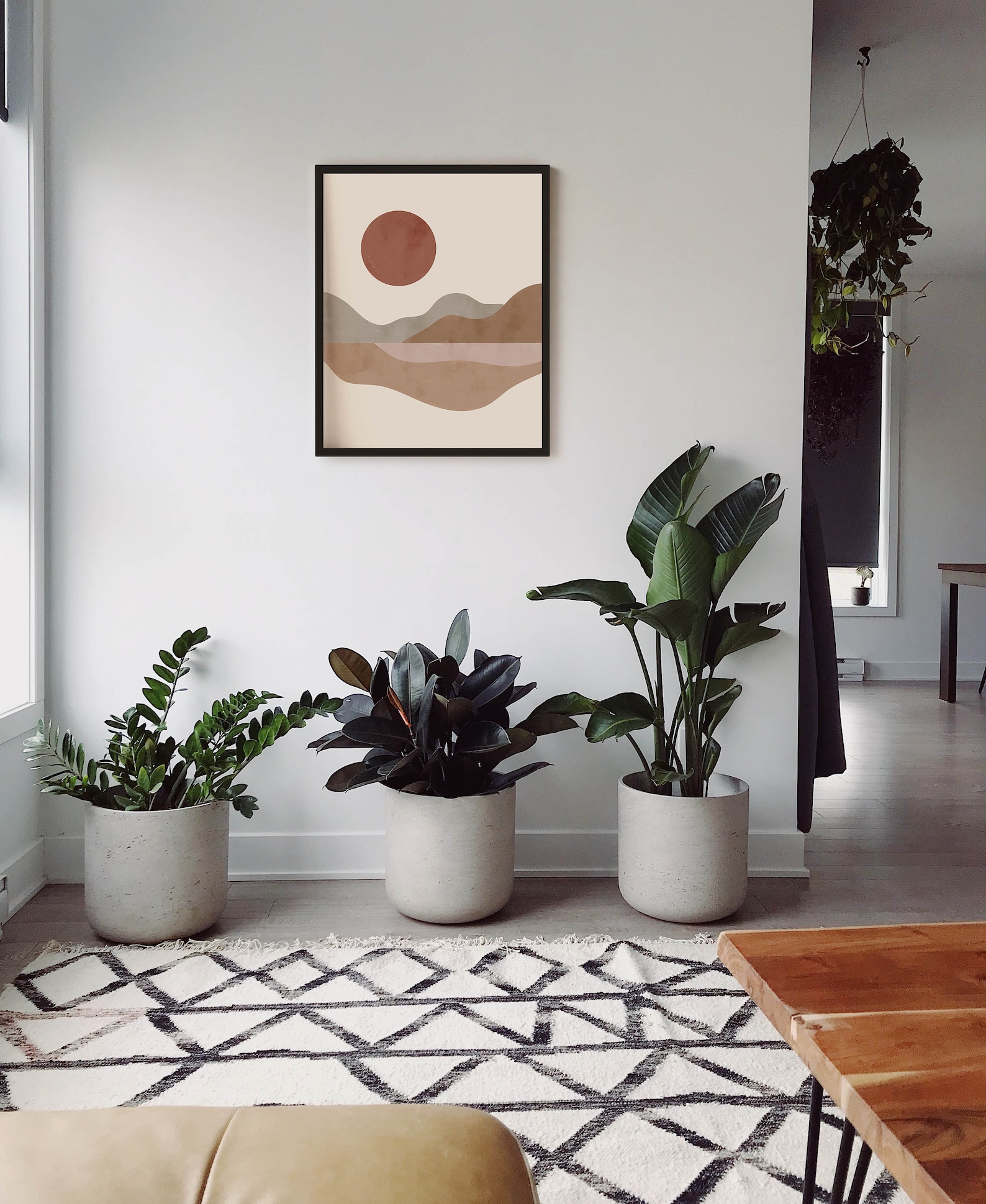 Boho Landscape Print Boho Poster Mountain Painting Earth - Etsy