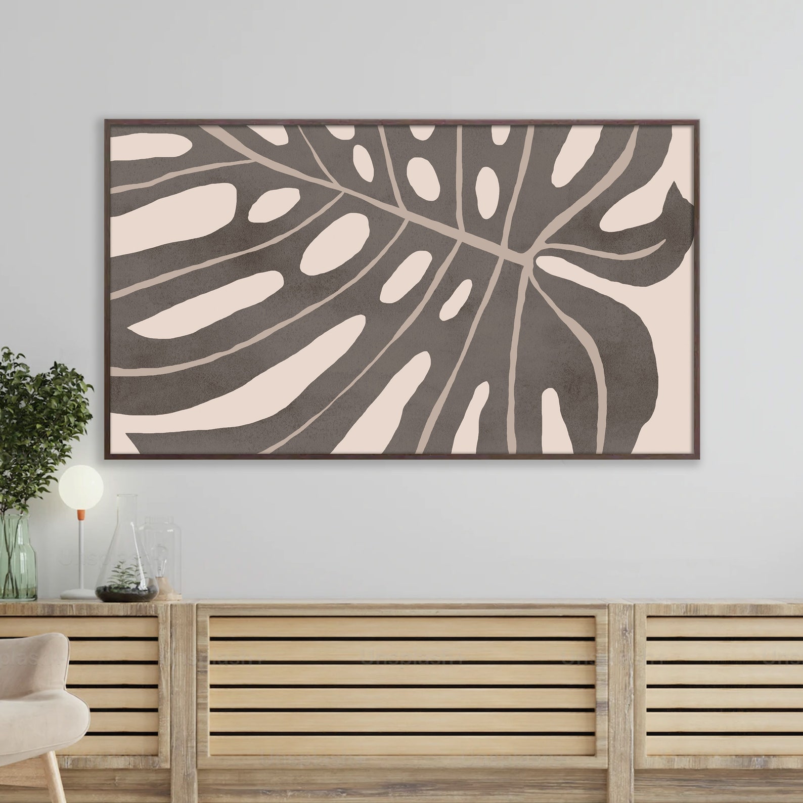 Samsung Tv Frame Art, Botanical Wallpaper, Botanical Art for Tv, Leaf ...