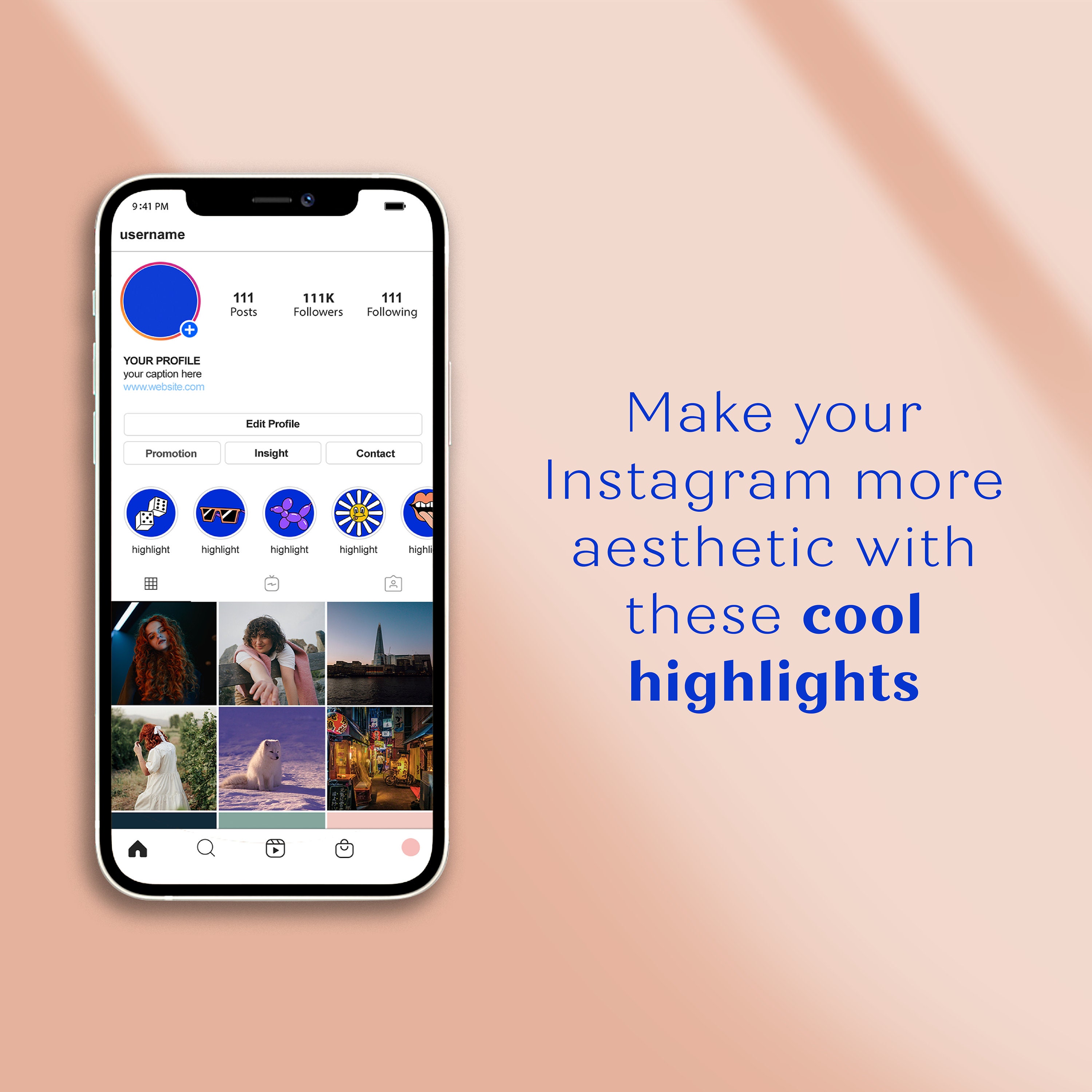 Blue Instagram Highlight Covers, Colorful IG Highlights, Funny ...