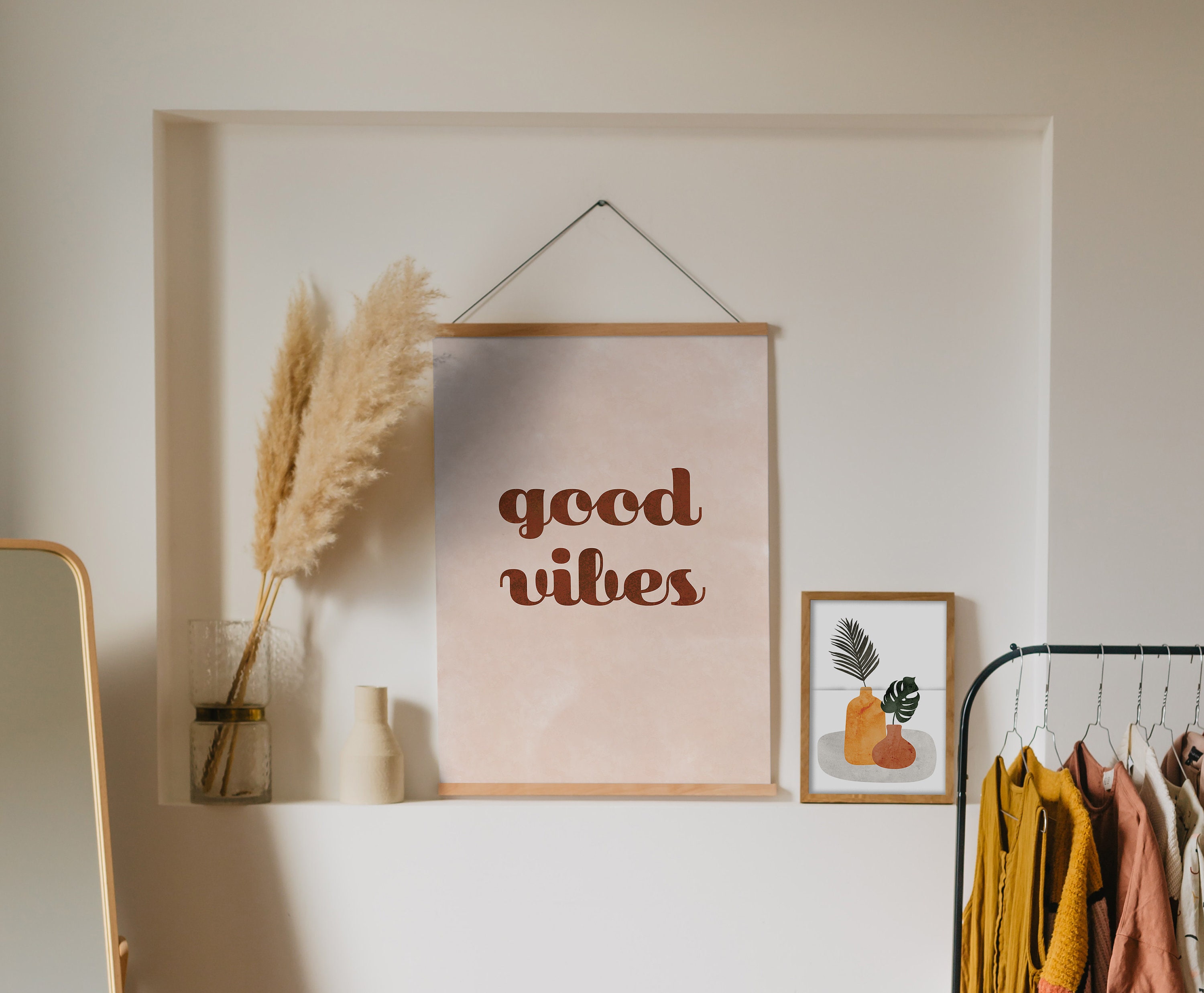 Good Vibes Print, Good Vibes Wall Art, Positive Inspirational Quote ...