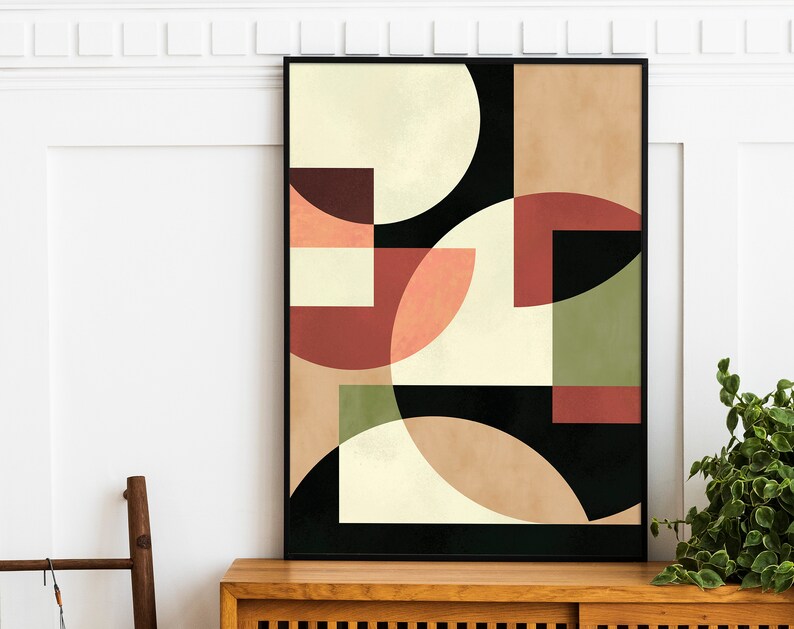 Colorful Geometric Print Color Block Art Colorful Art Print | Etsy