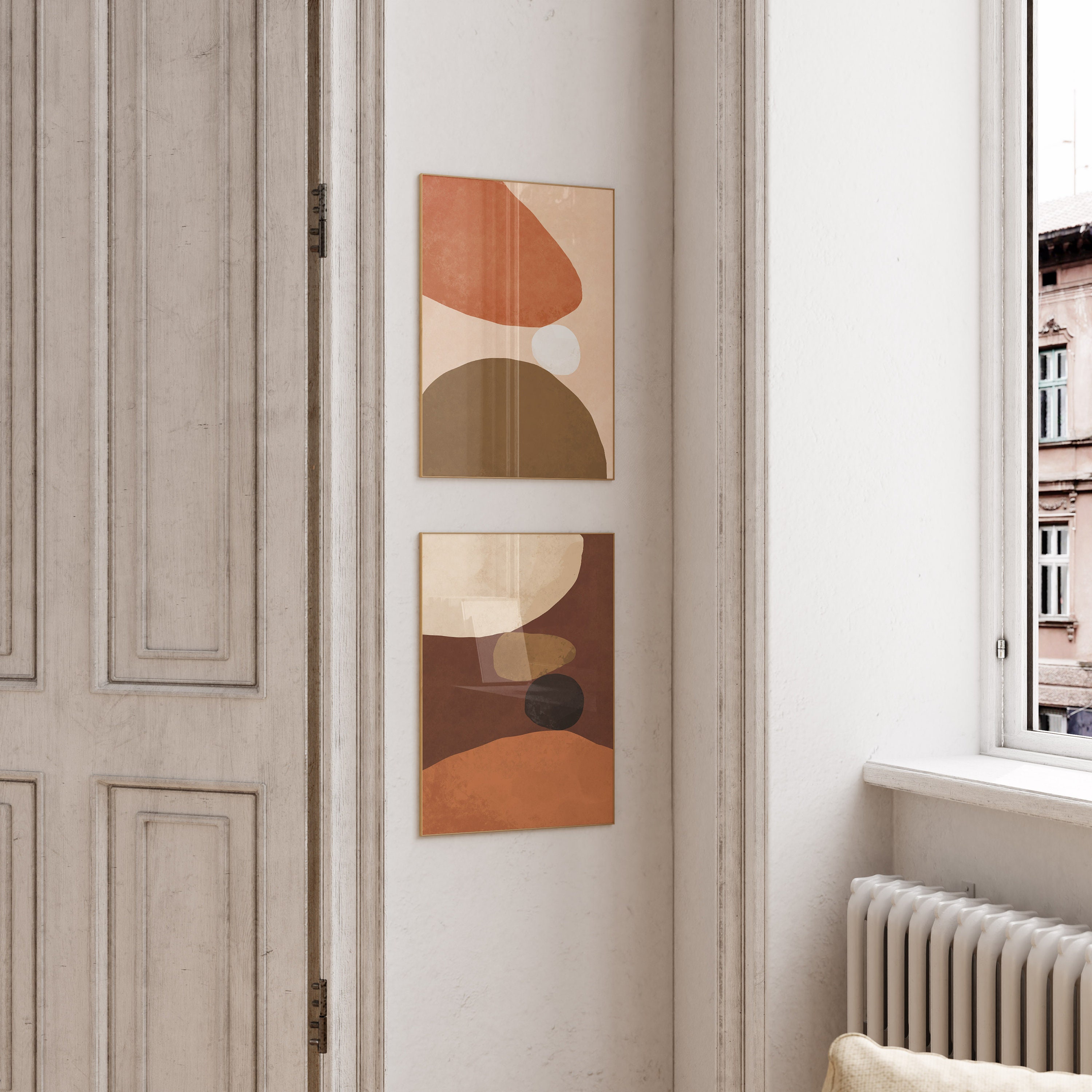 Set of 2 Downloadable Prints, Abstract Wall Art, Organic Abstract ...