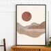 Boho Landscape Print Boho Poster Mountain Painting Earth - Etsy