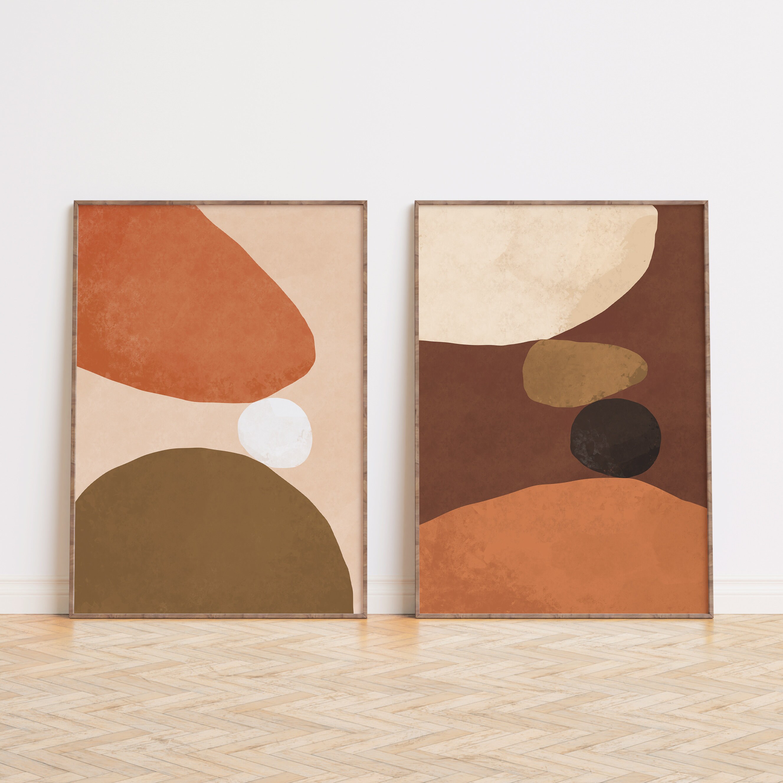 Set of 2 Downloadable Prints, Abstract Wall Art, Organic Abstract ...