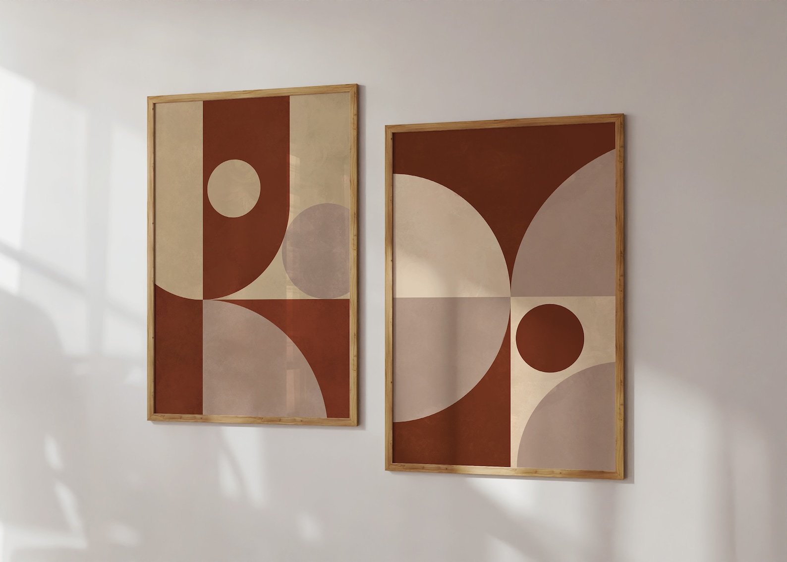 Abstract Wall Art Prints, Geometric Art Set of 2, Gallery Wall Art ...