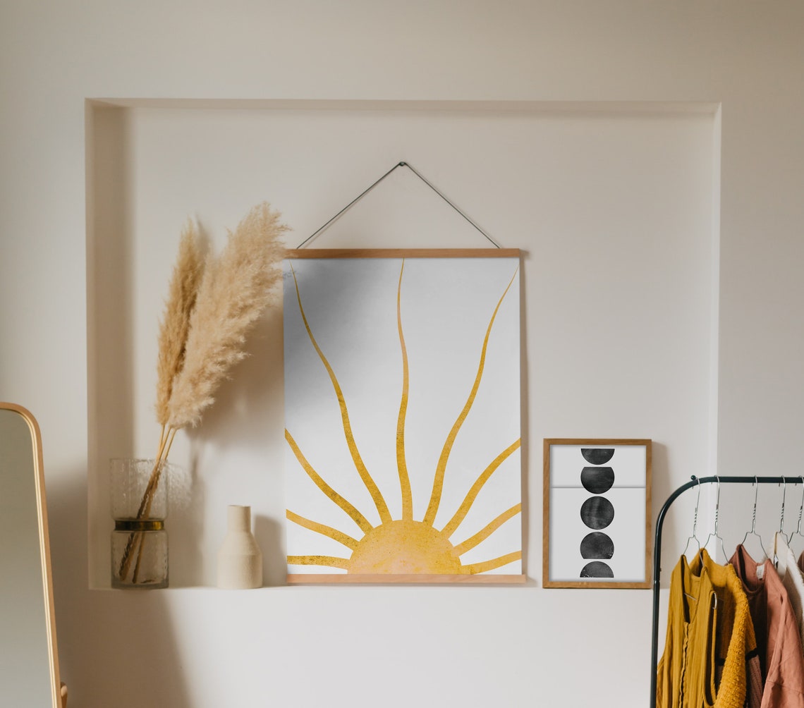 Sun Art Minimalist Printable Wall Art Sun Wall Art Digital - Etsy
