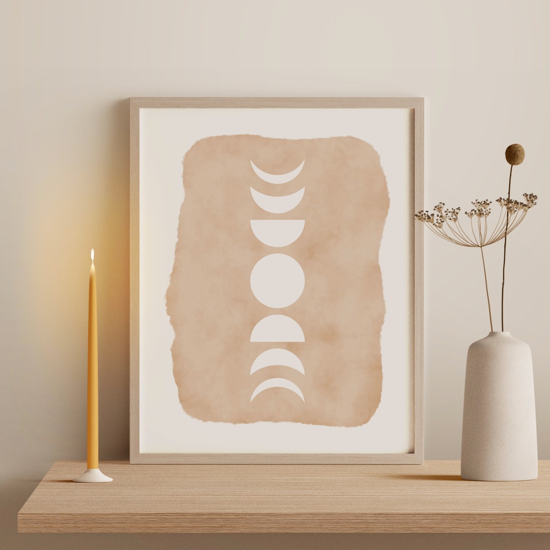 Moon Print, Phases of the Moon, Moon Wall Art, Moon Poster, Moon Phases ...
