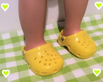 18 Inch Doll Shoes Little White Plastic Crocs Fits - Etsy