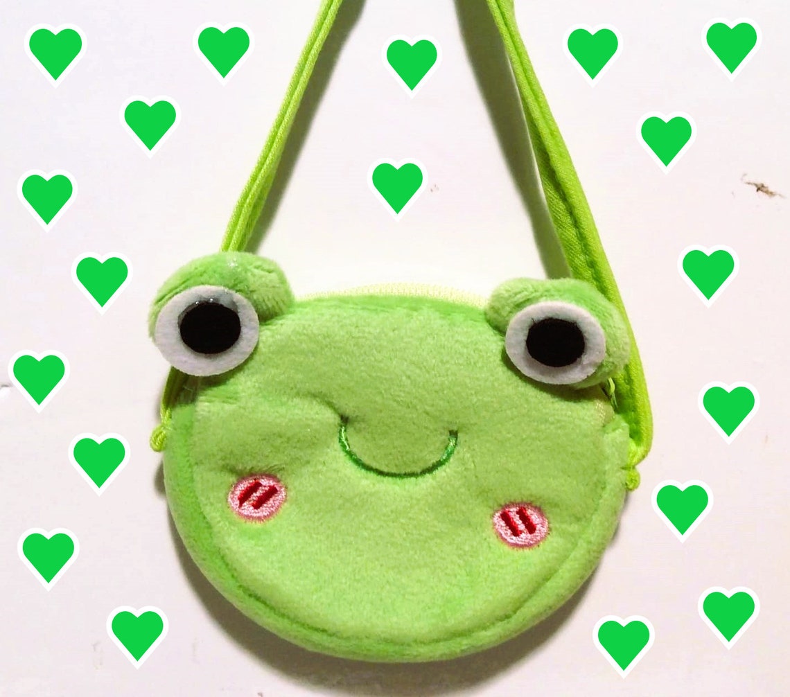 Cute Little Green Frog Shoulder Bag Purse for 18 Inch Doll - Zipper ...