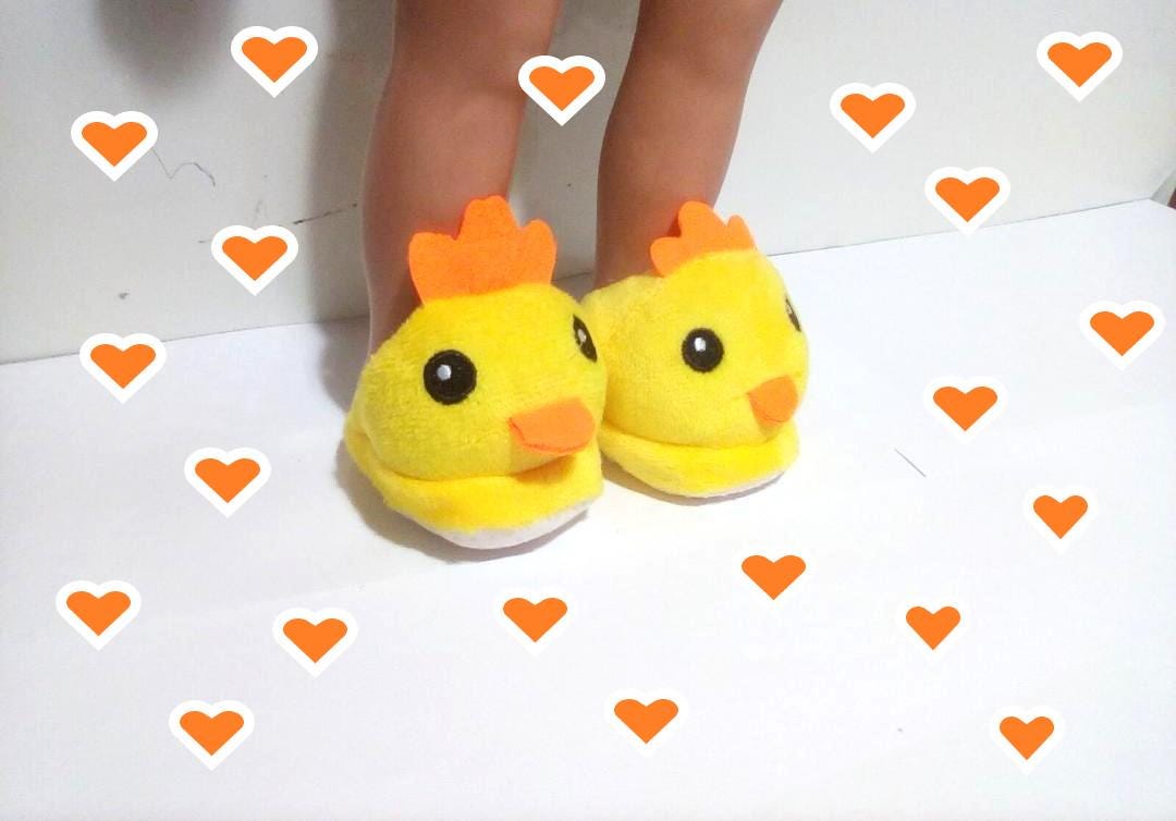 18 Inch Doll Yellow Duck Slippers: Fits American Girl Doll Accessory - Etsy