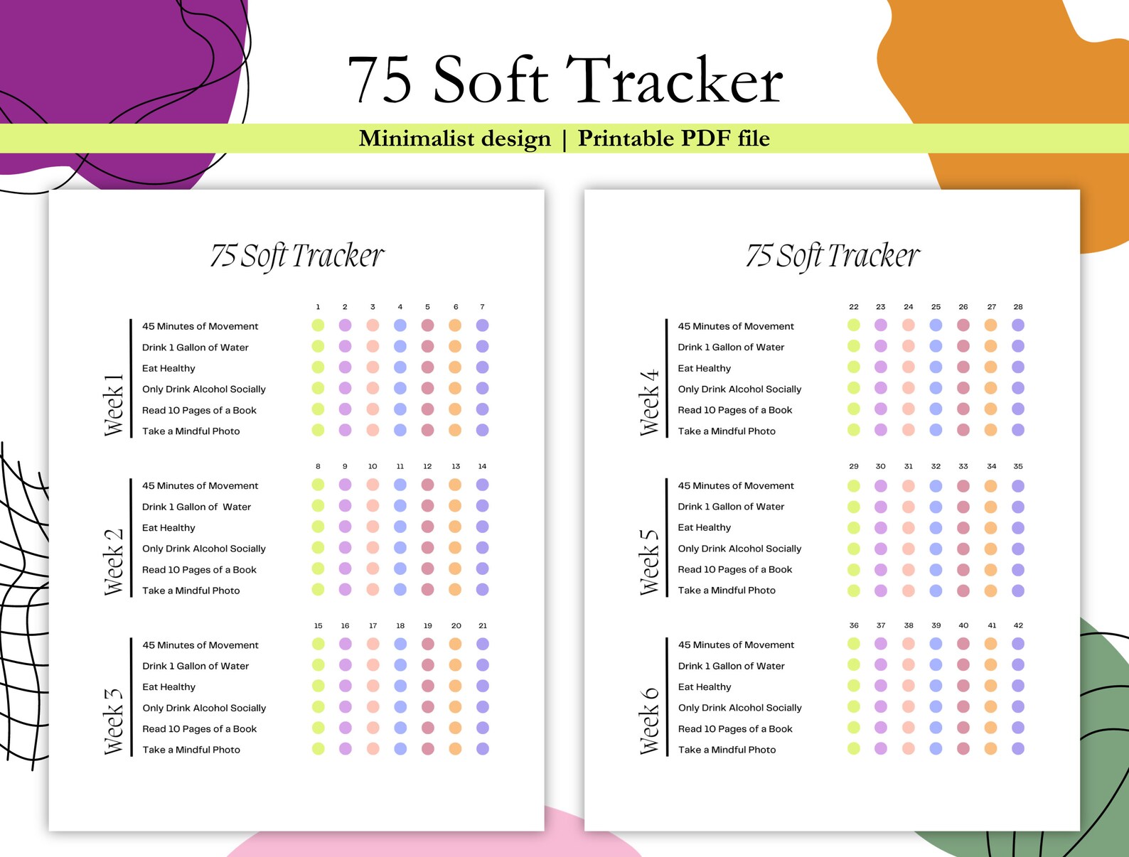 75 Soft Tracker Digital PDF Download, 75 Soft Tracker Goodnote, 75 Soft ...