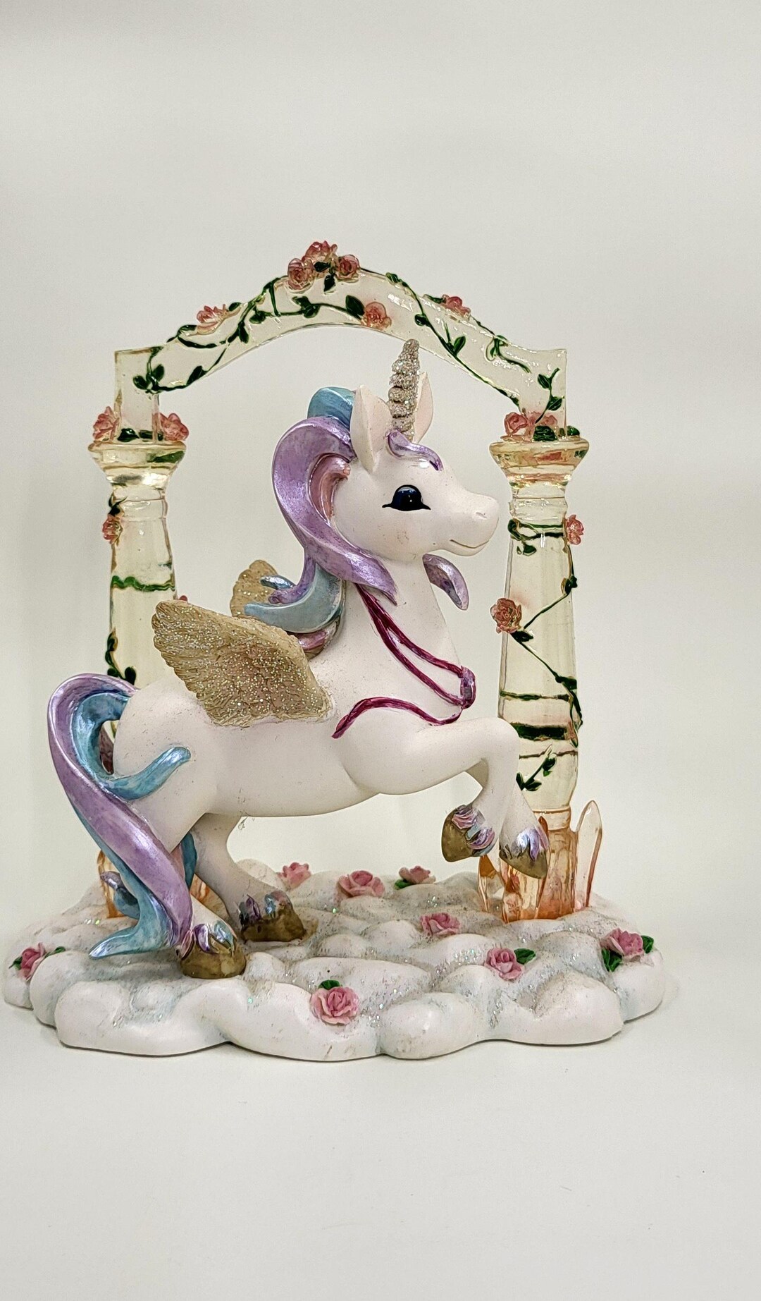 Vintage Unicorn Figurine. GARDEN OF DELIGHT Rainbow Dreams Crystal ...